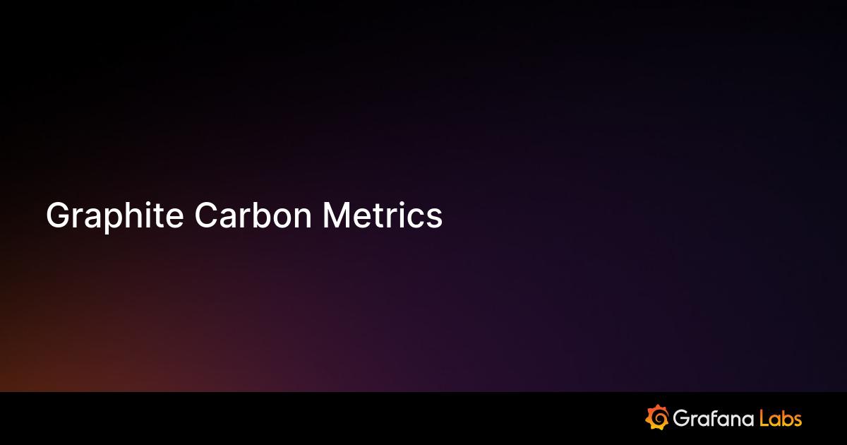 Graphite Carbon Metrics | Grafana Labs Graphite Carbon Metrics | Grafana Labs